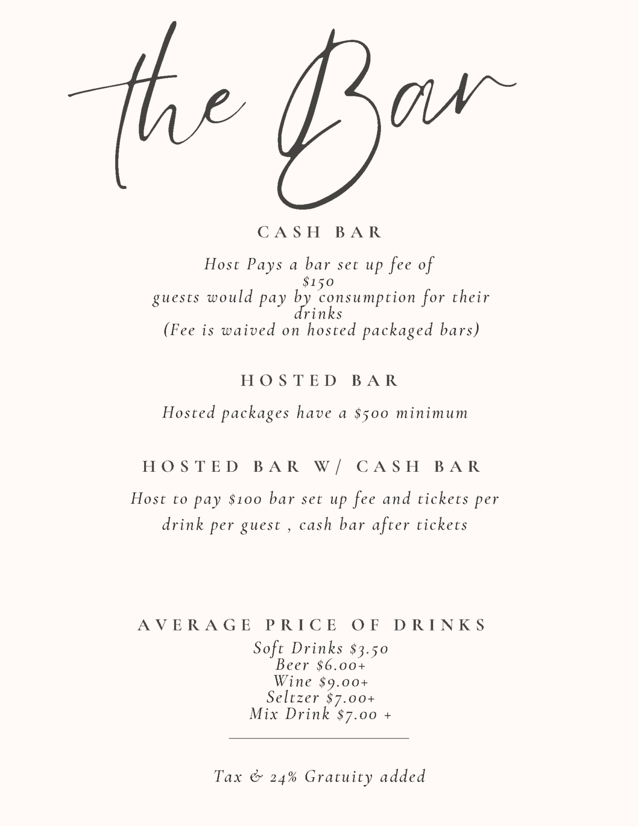 Event Menu - We can make any special event come to life