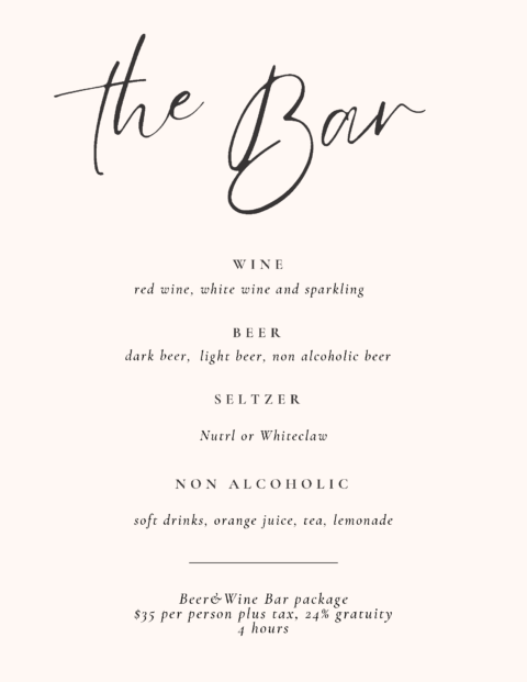Event Menu - We can make any special event come to life