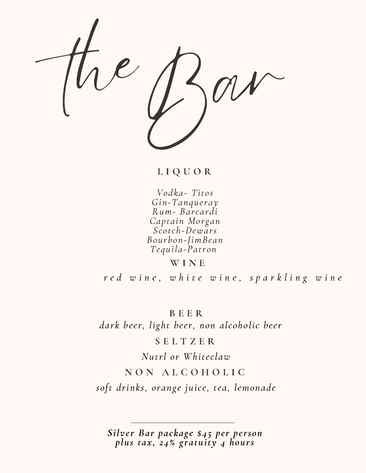 Event Menu - We can make any special event come to life
