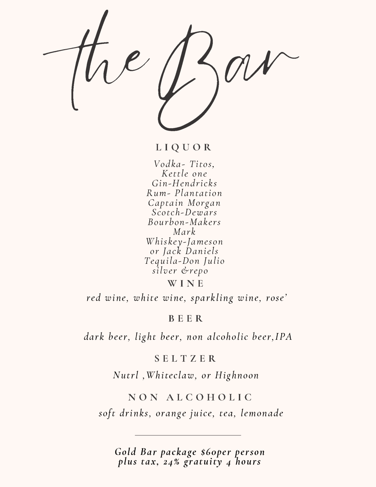 Event Menu - We can make any special event come to life